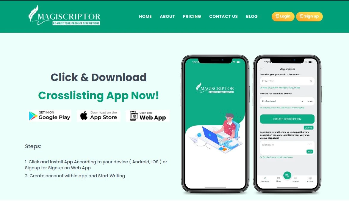 Download App - Magiscriptor.com